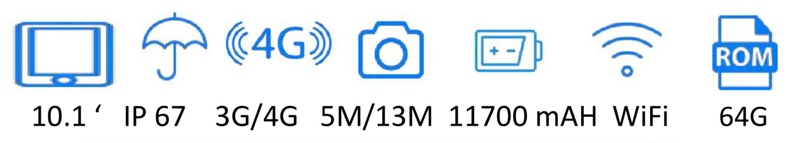 T10 10.1 inch Rugged Tablet Windows 10 | RuggedT